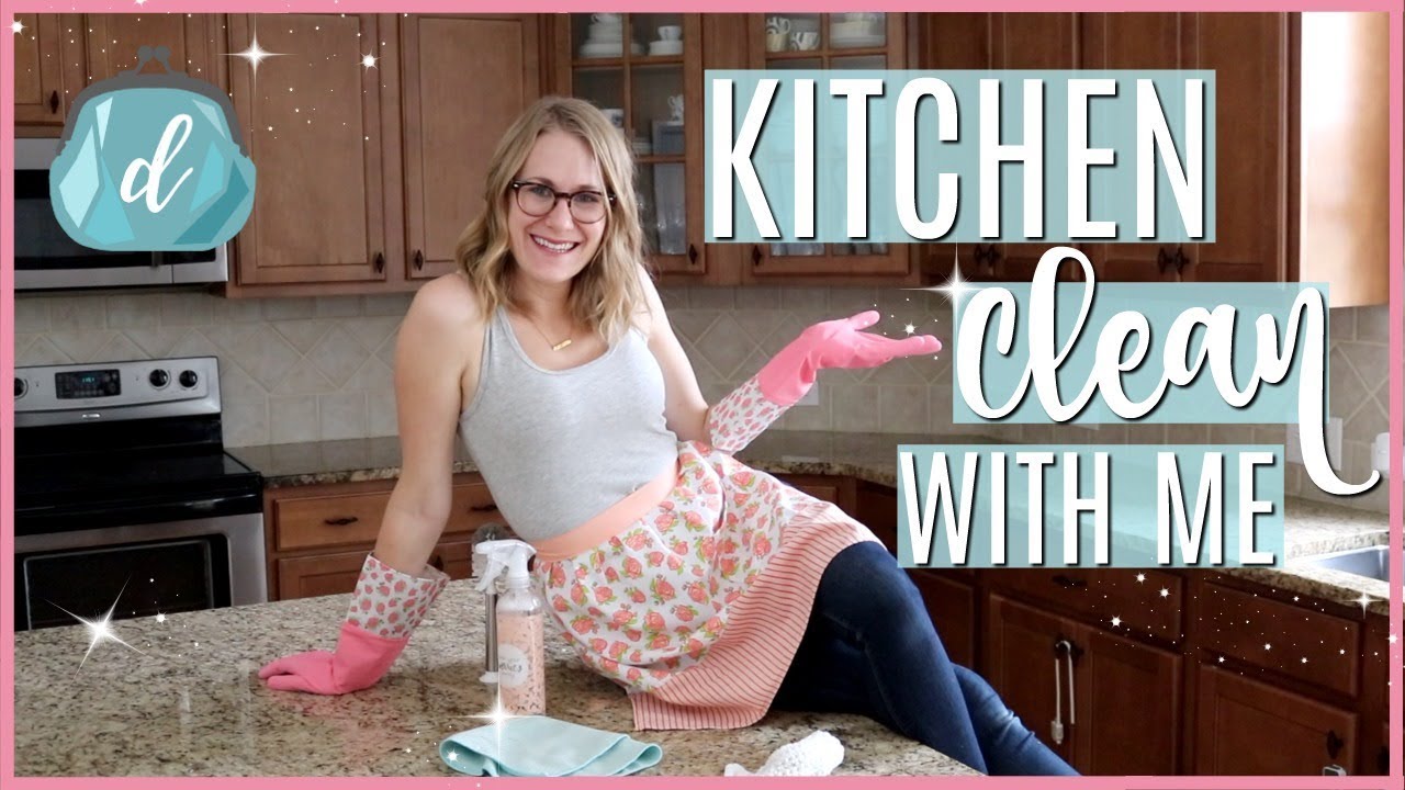 Kitchen clean with me!💕 $1 tips & deep cleaning motivation 2018