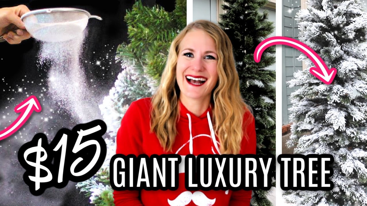 DIY professional Christmas tree makeover ️ Flocking on a dime (looks so ...