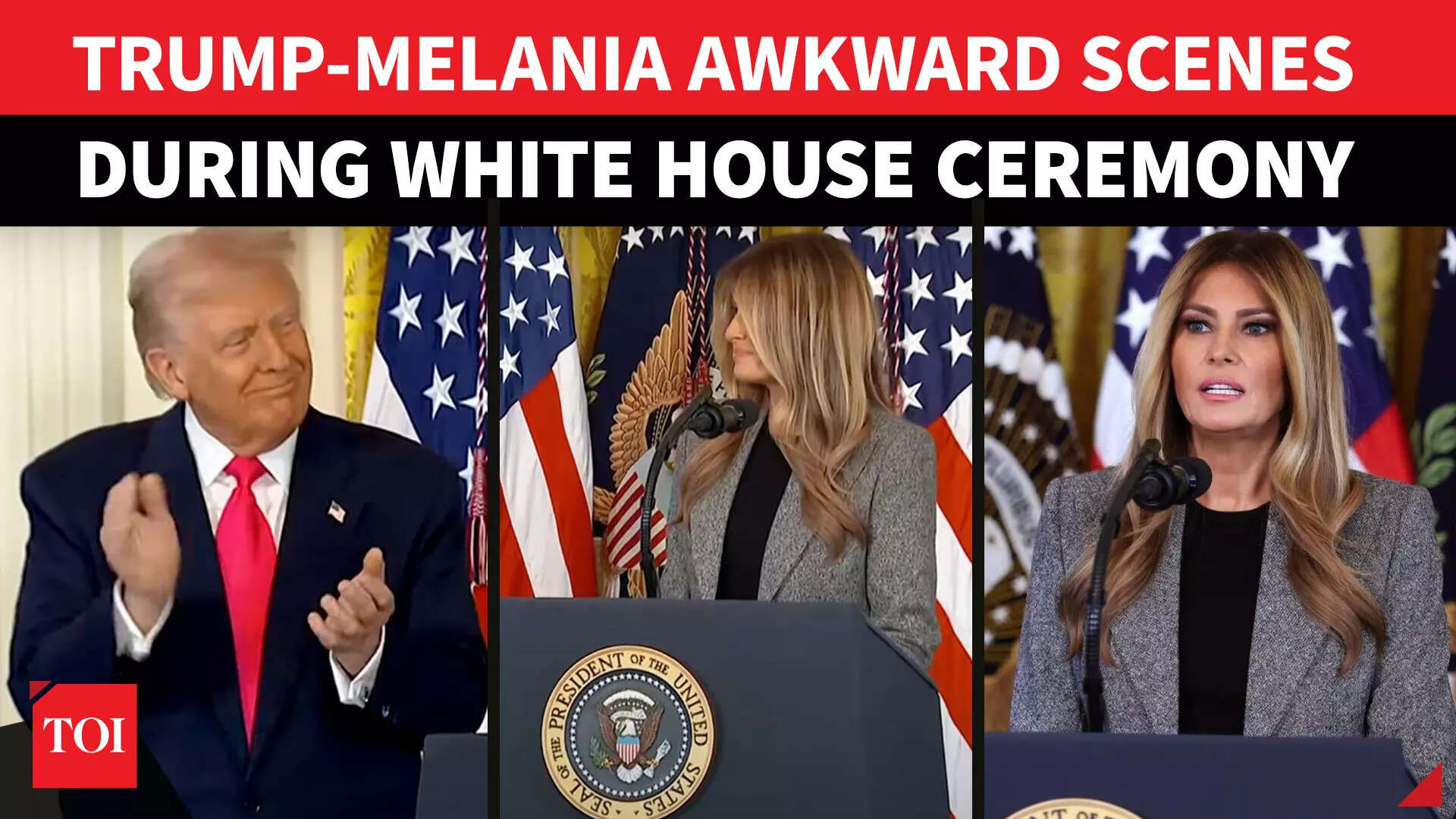 FULL: Melania Freezes On Stage As Trump Claps NON-STOP; 'Where Is First ...