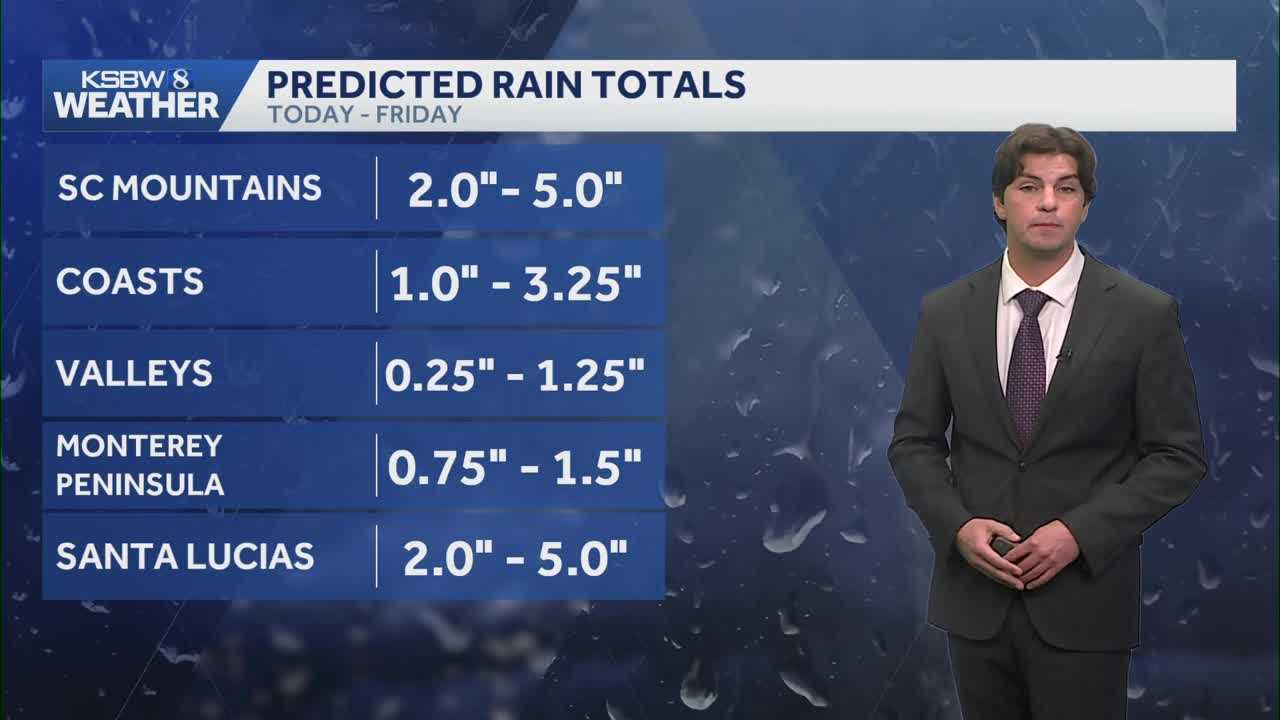 Central Coast rain totals: Bomb cyclone brings near 5 inches to Santa ...