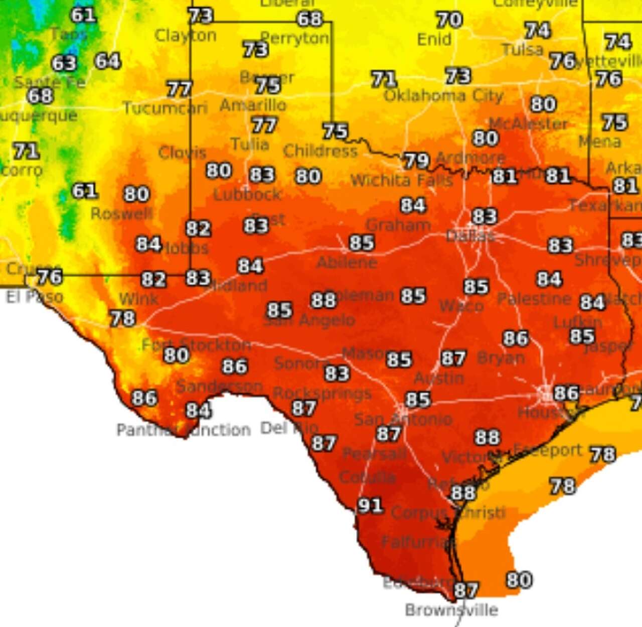 90-degree highs return after cold front as dry spell continues
