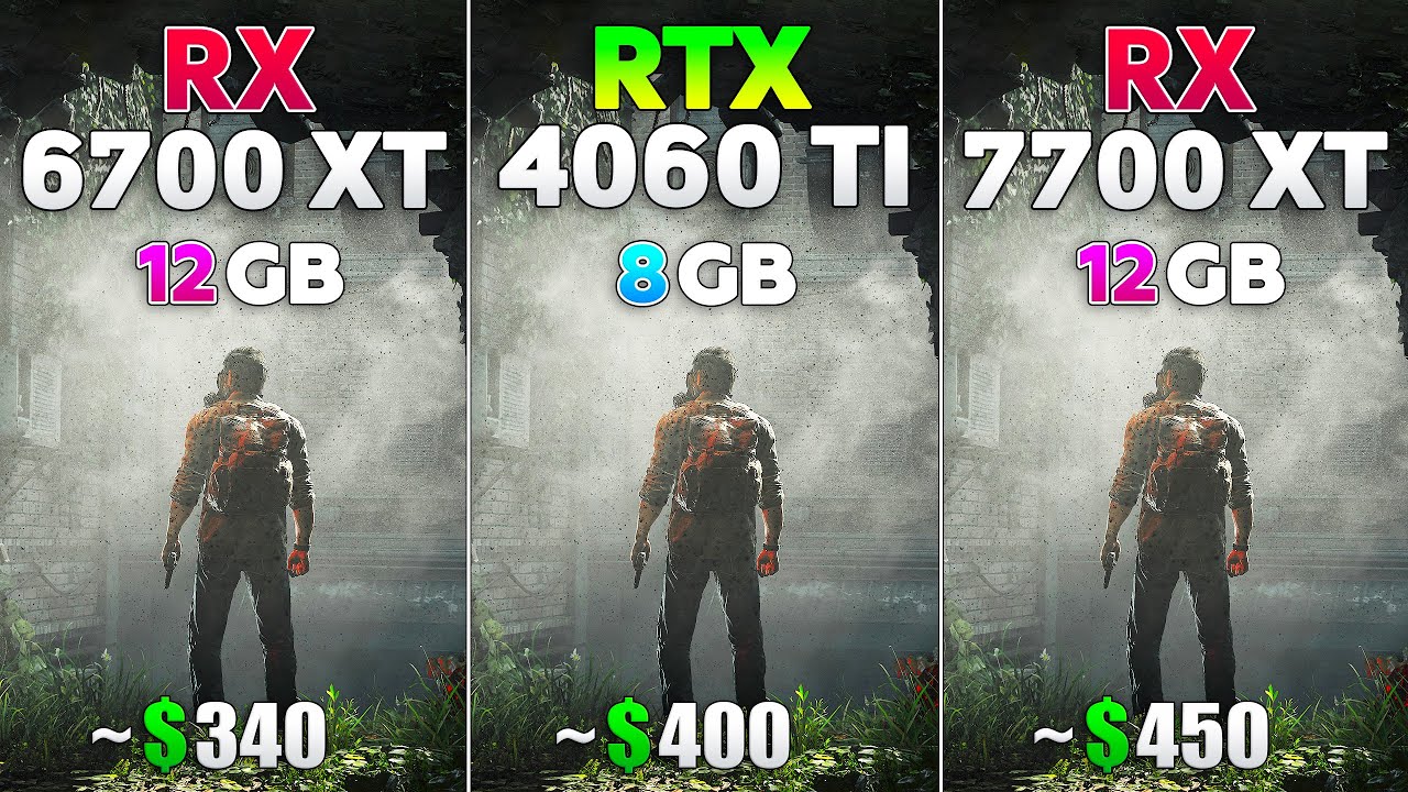 RX 7700 XT vs RTX 4060 Ti vs RX 6700 XT - Test in 8 games