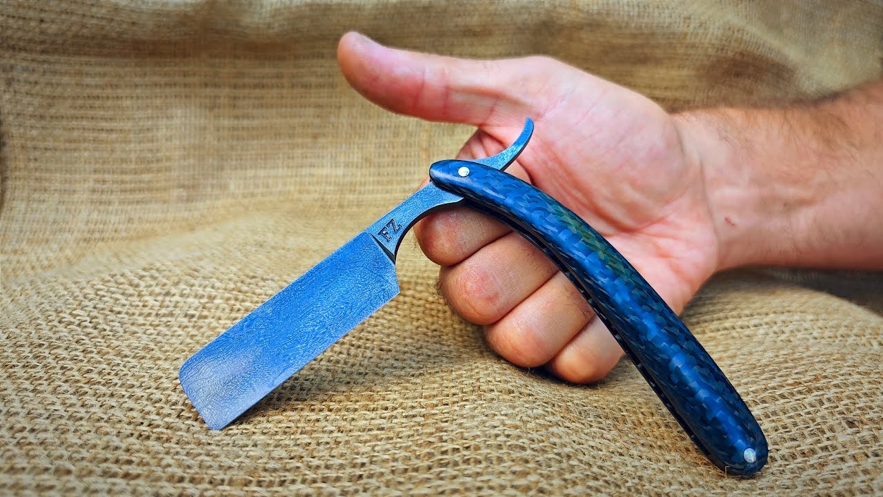 Making of the sharpest razor from crucible damascus steel