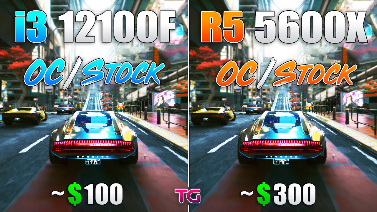 Core i3 12100F vs Ryzen 5 5600X - Overclock and stock test