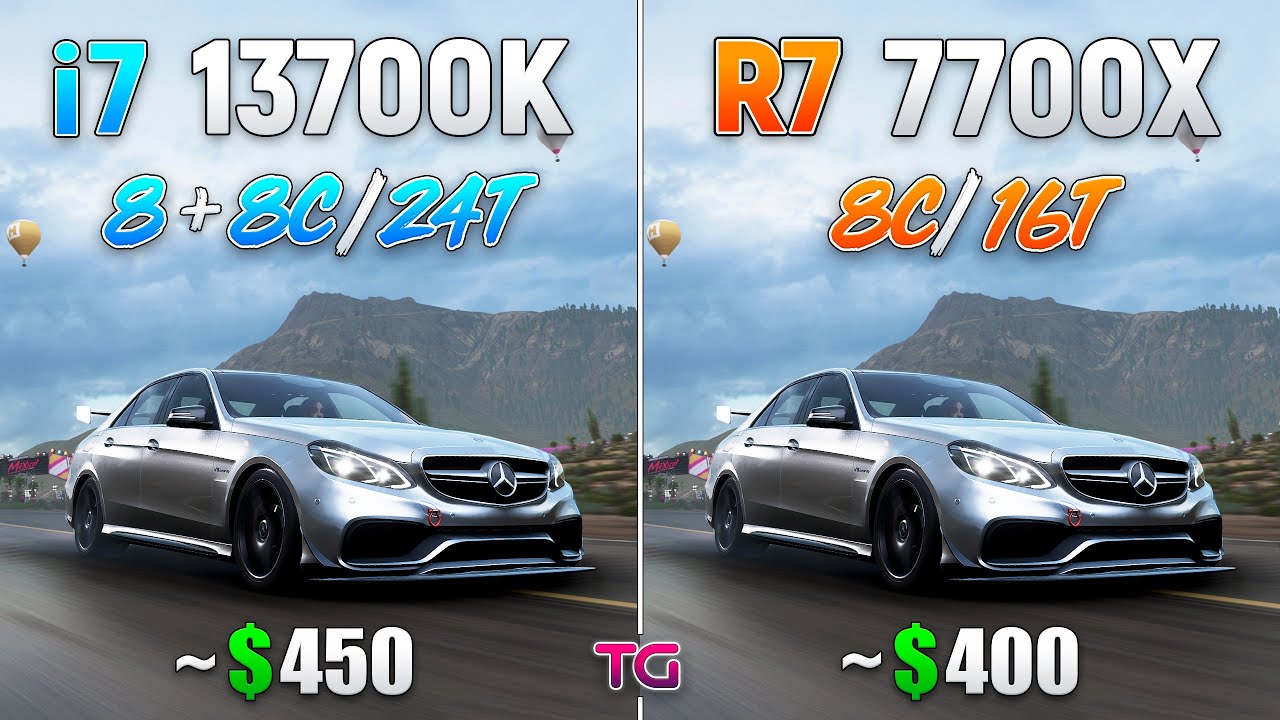 Core i7 13700K vs Ryzen 7 7700X - Test in 10 games