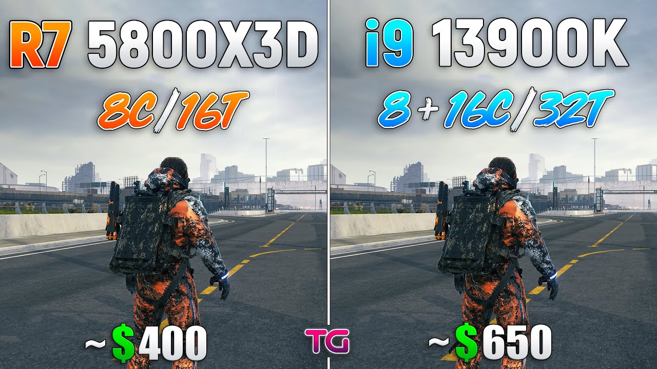 Ryzen 7 5800X3D vs Core i9 13900K - Test in 10 games