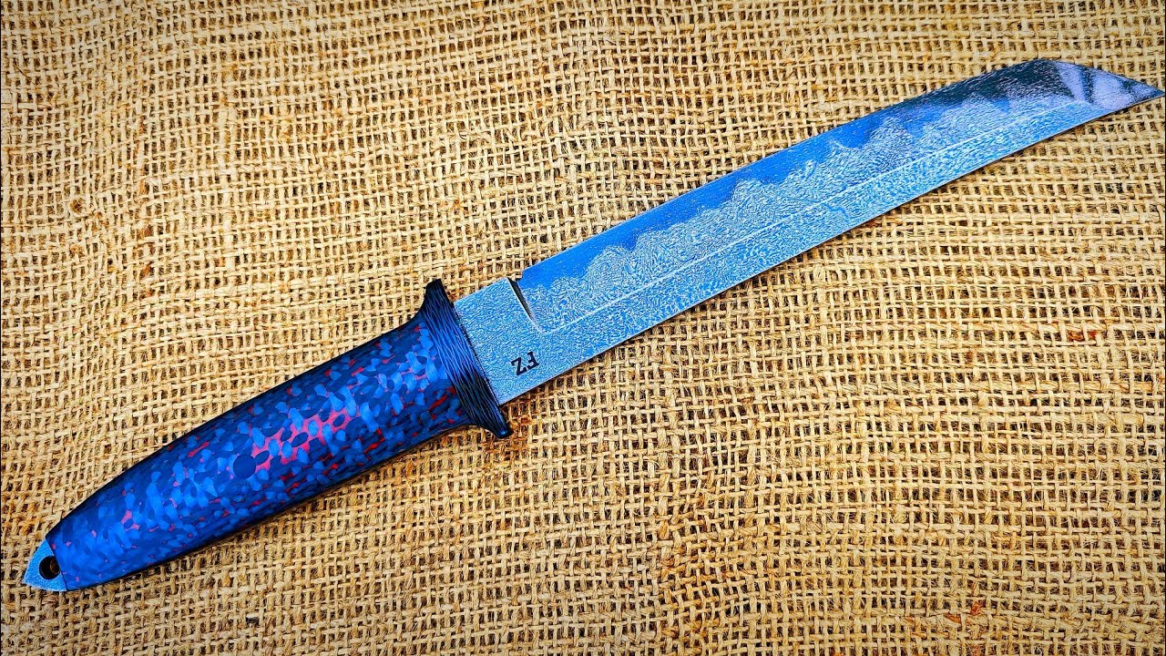 Making WOOTZ steel from bearing balls | Making a carbon tanto knife