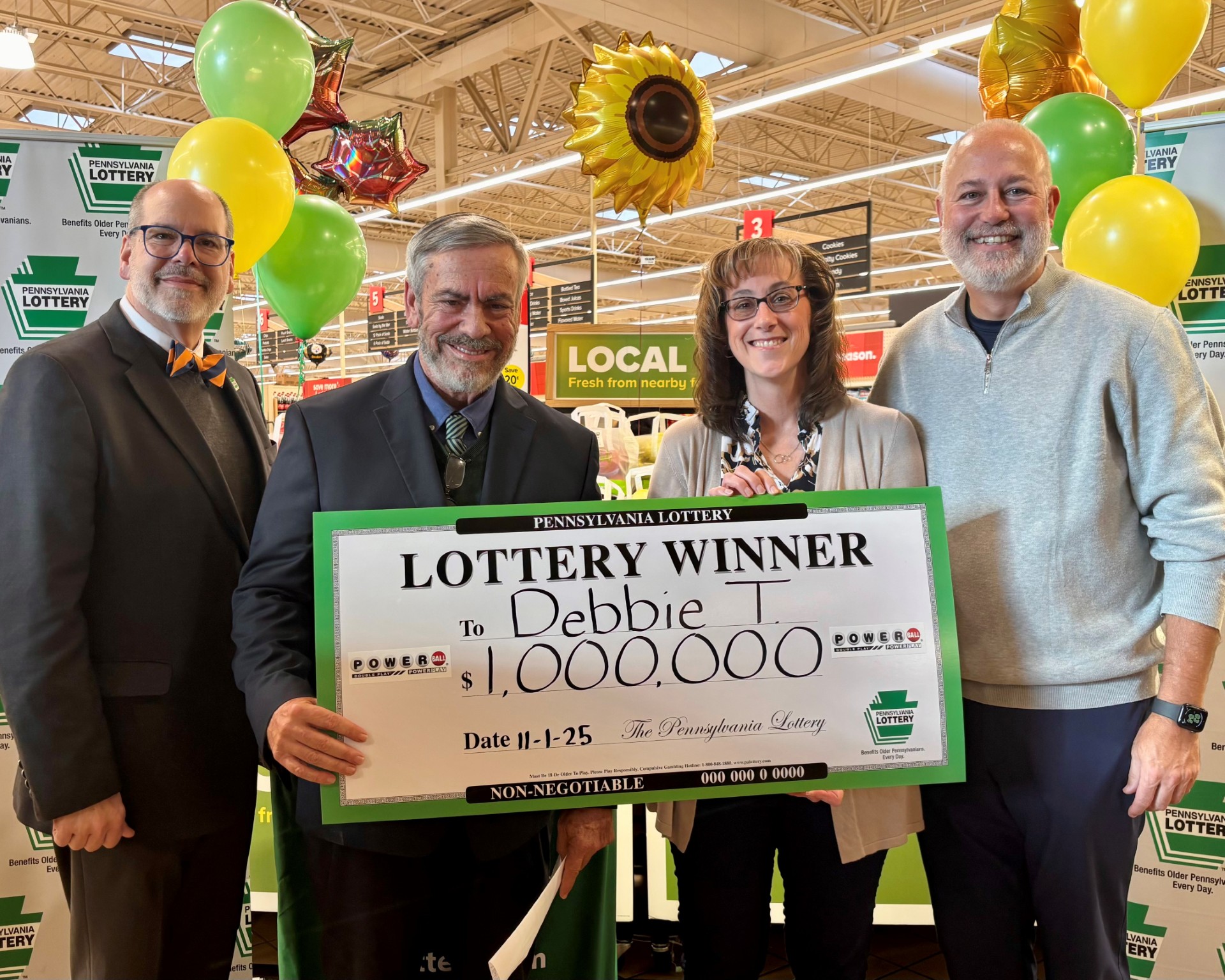 Pennsylvania Lottery presents Berks County woman with $1 million check