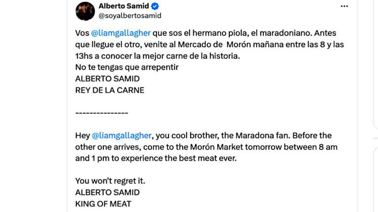 La jugada de Samid para tentar a Liam Gallagher: carne, humor y el ...