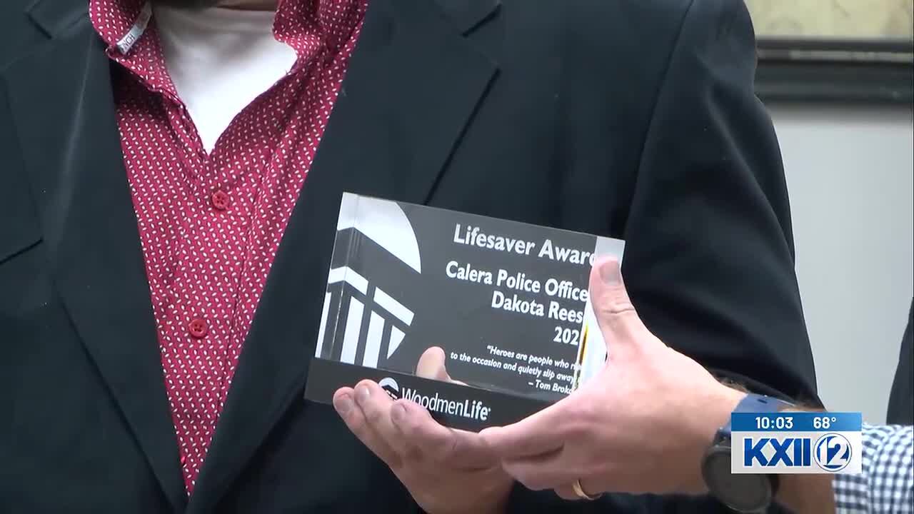 Calera Police Officers receive life-saving awards from Woodmen Life ...