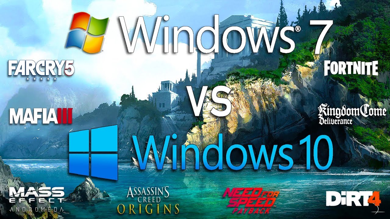 Windows 7 vs Windows 10 test in 8 new games