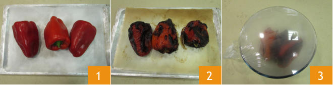 Vegetarian sandwich with peppers and eggs