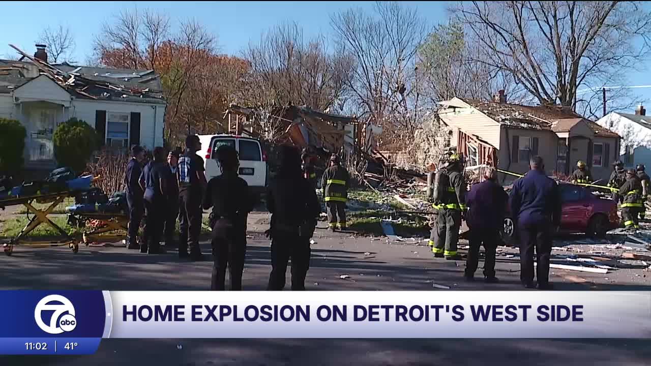House explosion causes damage on Detroit's west side, no injuries reported