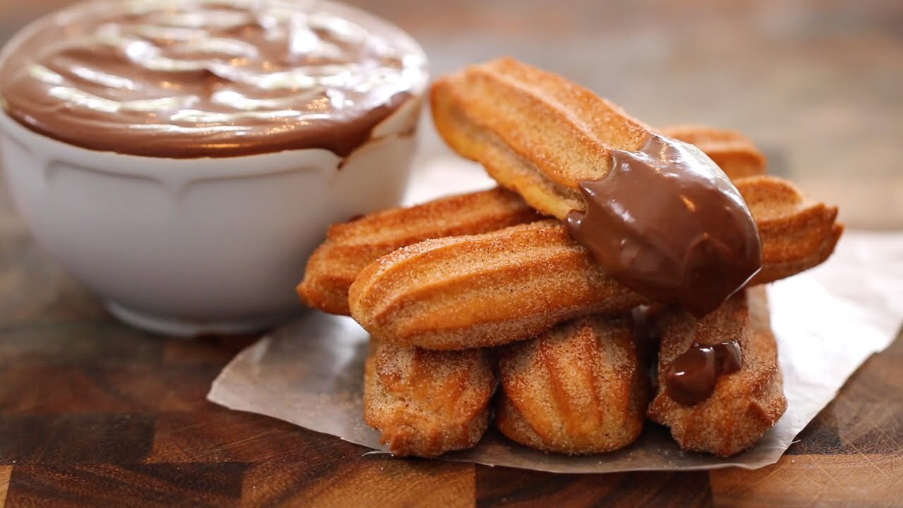 Perfectly Baked Homemade Churros and Rich Hot Chocolate Recipe