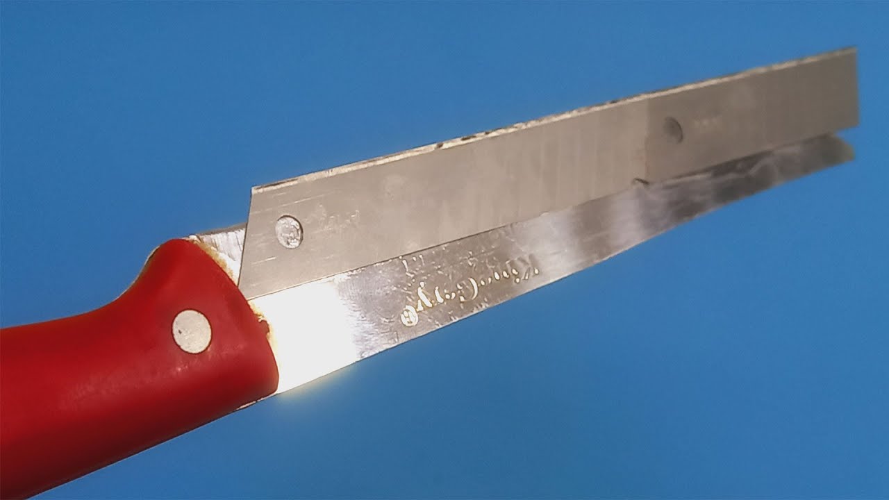 How to make a razor blade! Knife making