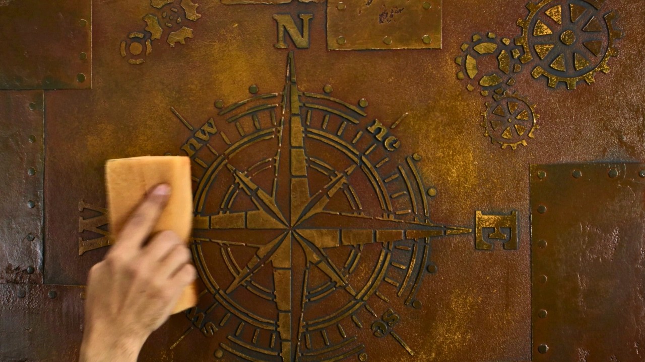 Wall decor creativity: How to make an amazing rust wall using paints ...