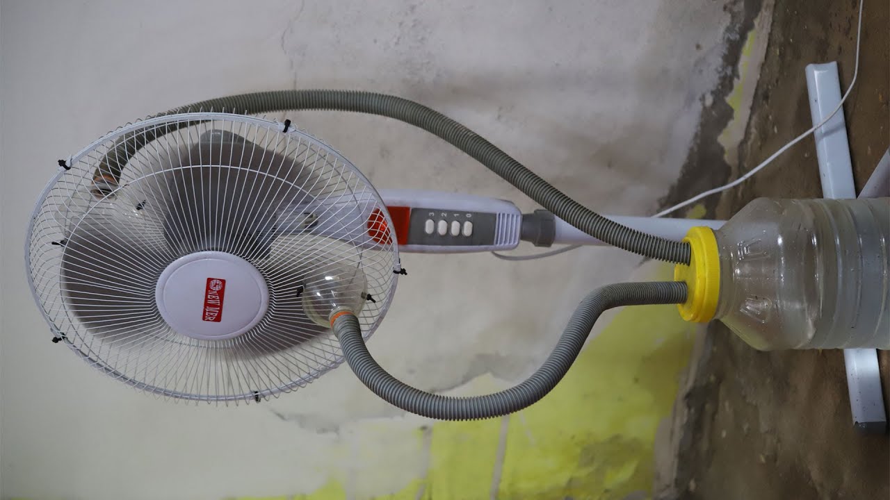 Amazing idea! Easy way to convert a fan into an air cooler! Air conditioner