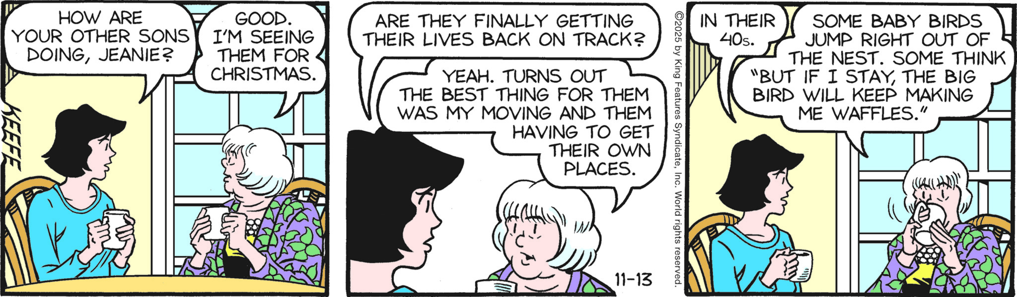 Sally Forth by Francesco Marciuliano; drawn by Jim Keefe