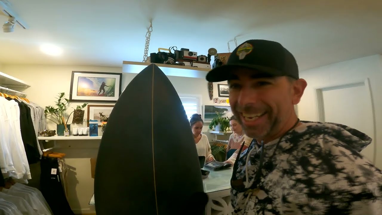 Rob Machado shapes a board for the blind surfer