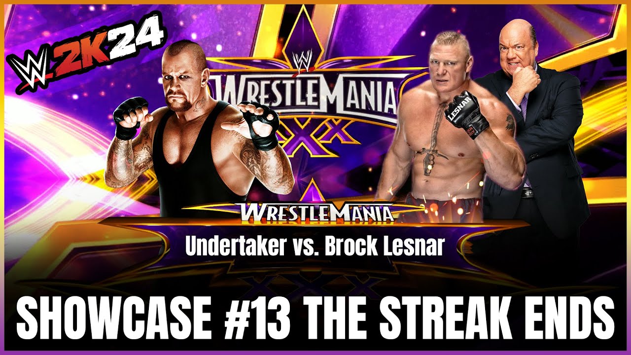WWE 2K24 showcase WrestleMania XXX the streak ends (Brock Lesnar vs The ...