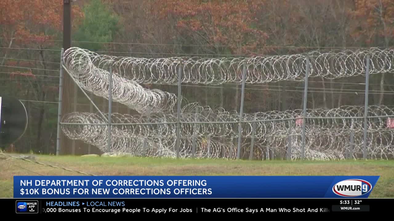 New Hampshire Department of Corrections offers $10,000 bonus to recruit ...