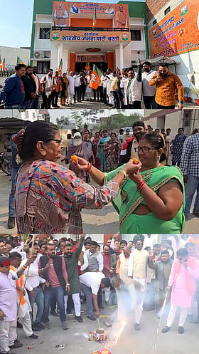 IN PICS: Bihar Election Result Celebrations Begins As NDA Leads