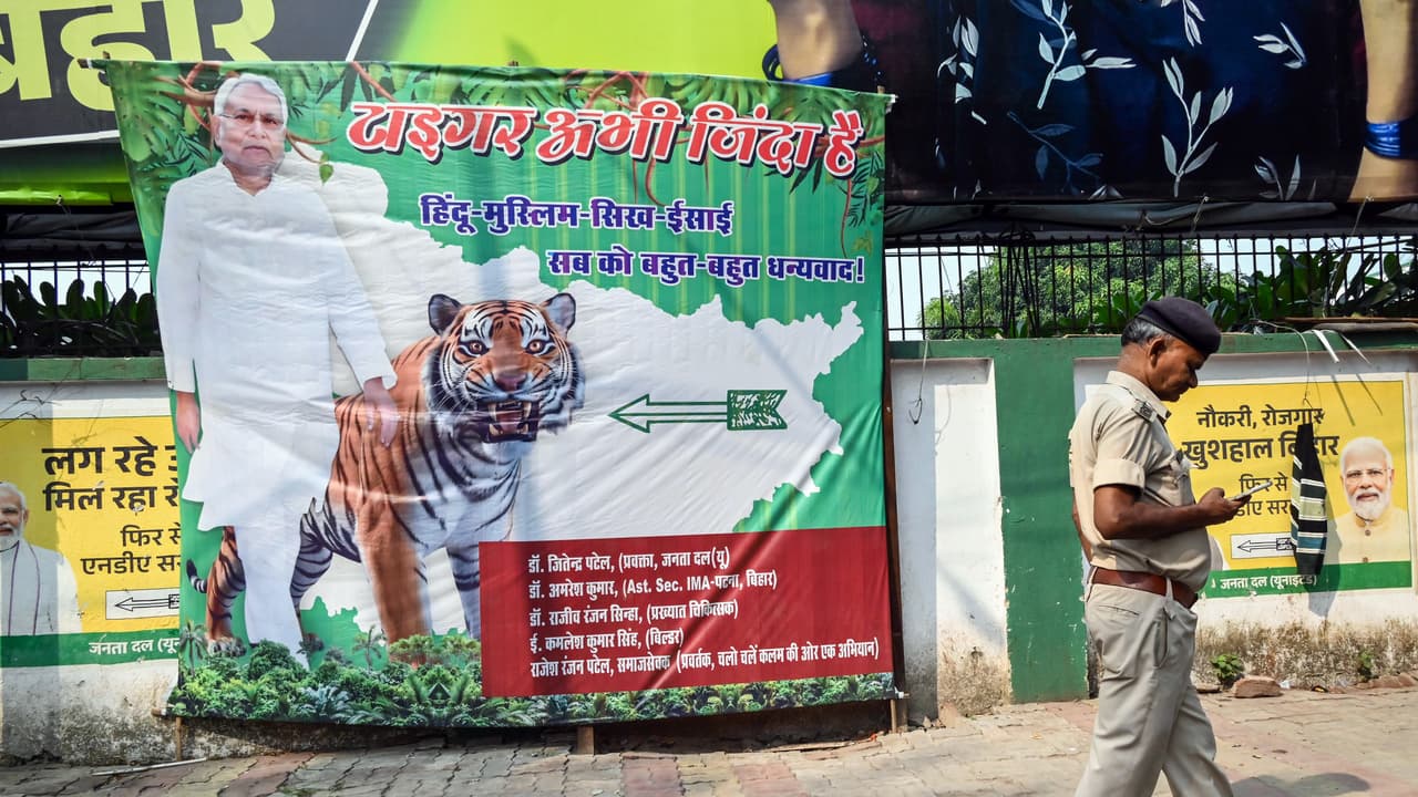'Tiger Abhi Zinda Hai': Nitish Kumar Posters Emerge As NDA Dominates ...