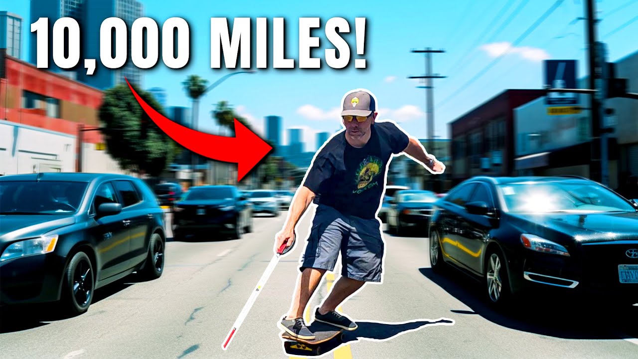 Blind Guy goes 10,000 miles on a skateboard