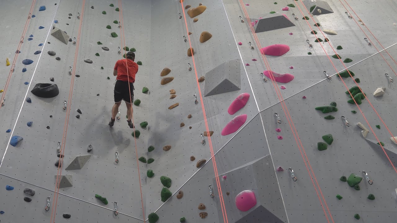 Rock climbing blind is scary