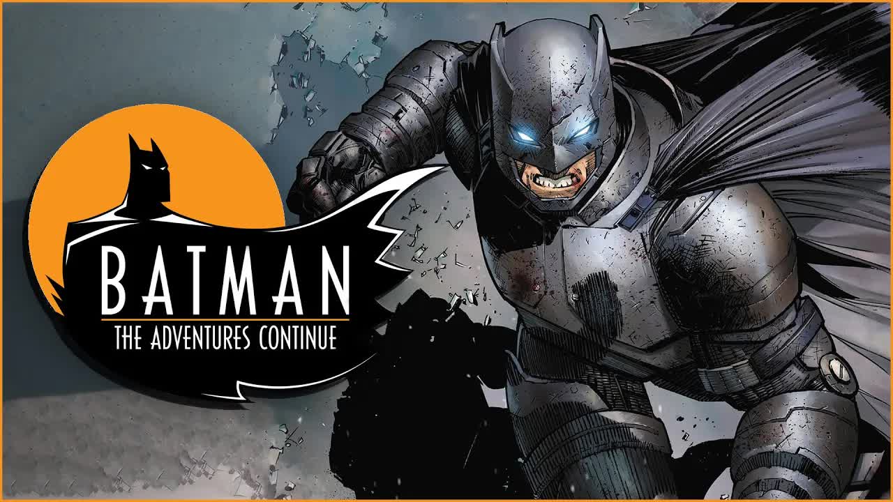 Batman once again wields his Dark Knight Returns armor (BTAS)