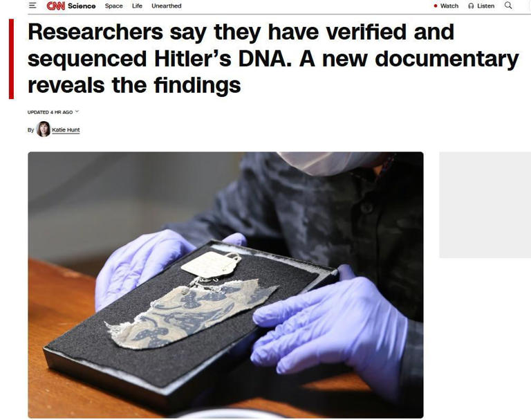 Nazi Almanyası lideri Adolf Hitler'in DNA'sı ortaya çıktı