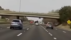 The Car Falls Off The Overpass In A Terrifying Drop
