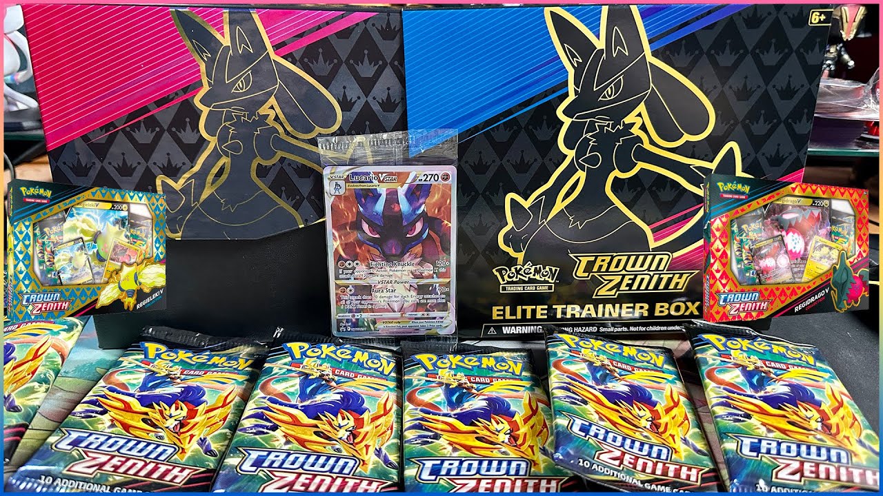 Pokemon TCG Crown Zenith Elite Trainer Box Unboxing (Regieleki V ...