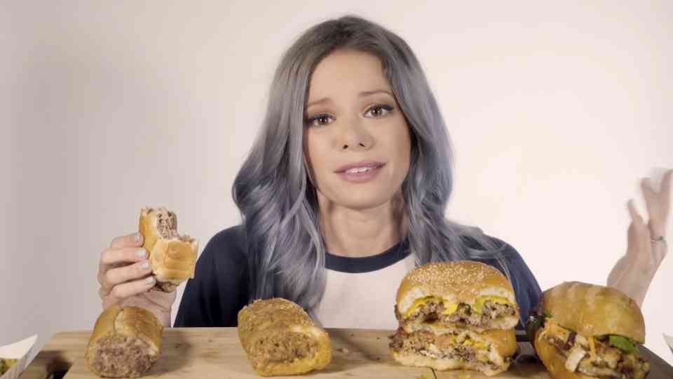 Fred's Meat and Bread - cheeseburger and Philly cheesesteak mukbang