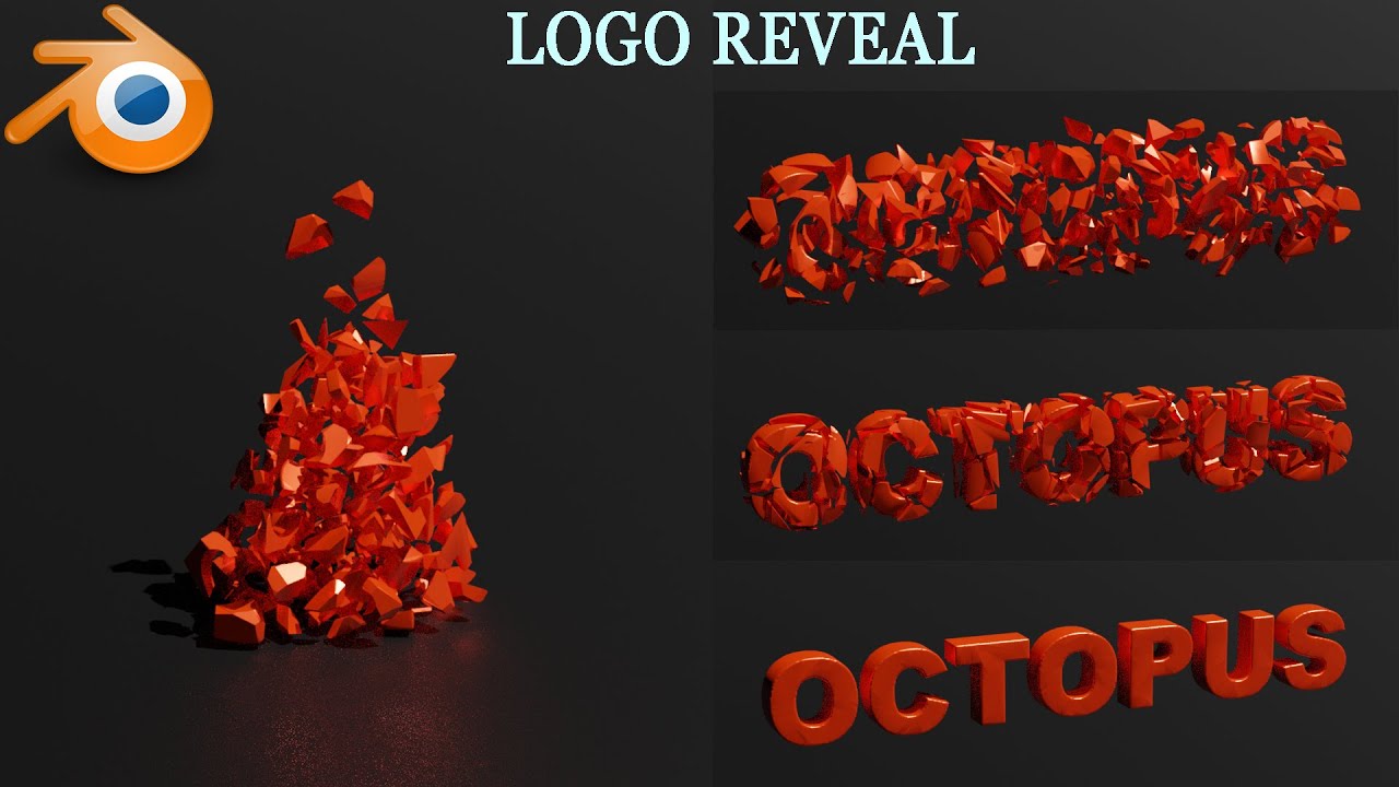 How to 3D Particle Logo Reveal in Blender - 190