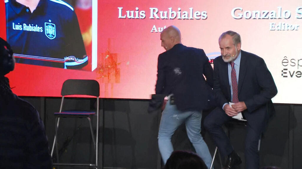 Spain's disgraced former football boss Rubiales egged by uncle at book ...