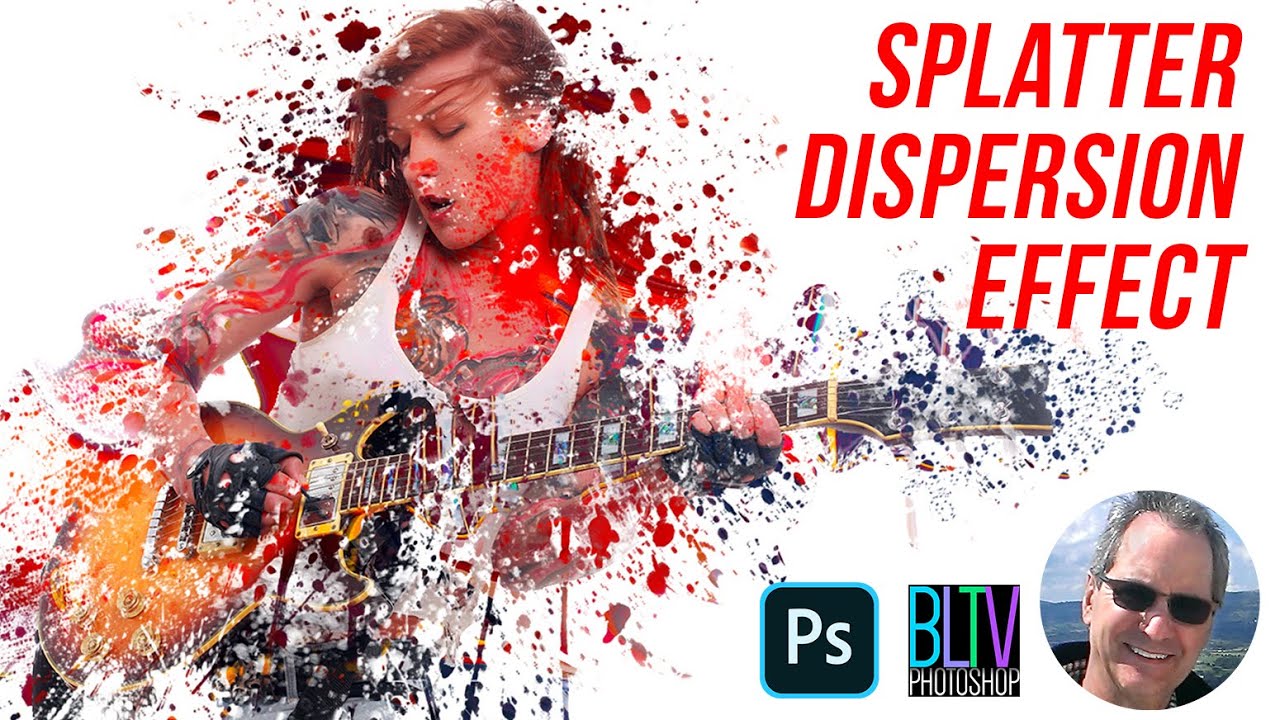 Photoshop tutorial: How to create a dispersion, splatter effect!