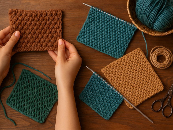 Vier einfache Strickmuster, die mehr können als nur rechts und links