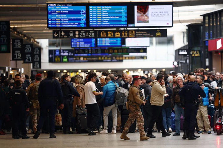 French police take down man armed with knife at Paris station ...