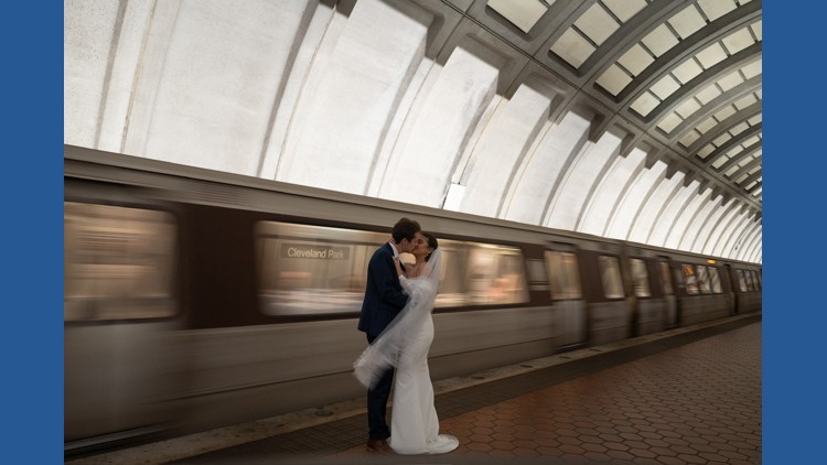 WMATA Wedding: DC couple snaps wedding photos on the metro
