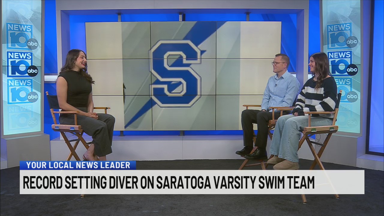 Record setting diver on Saratoga varsity swim team