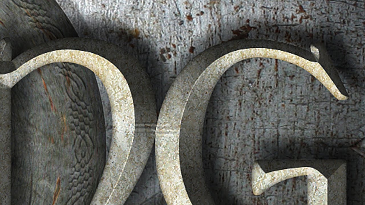 Photoshop: How to create an ancient, iron, Viking design