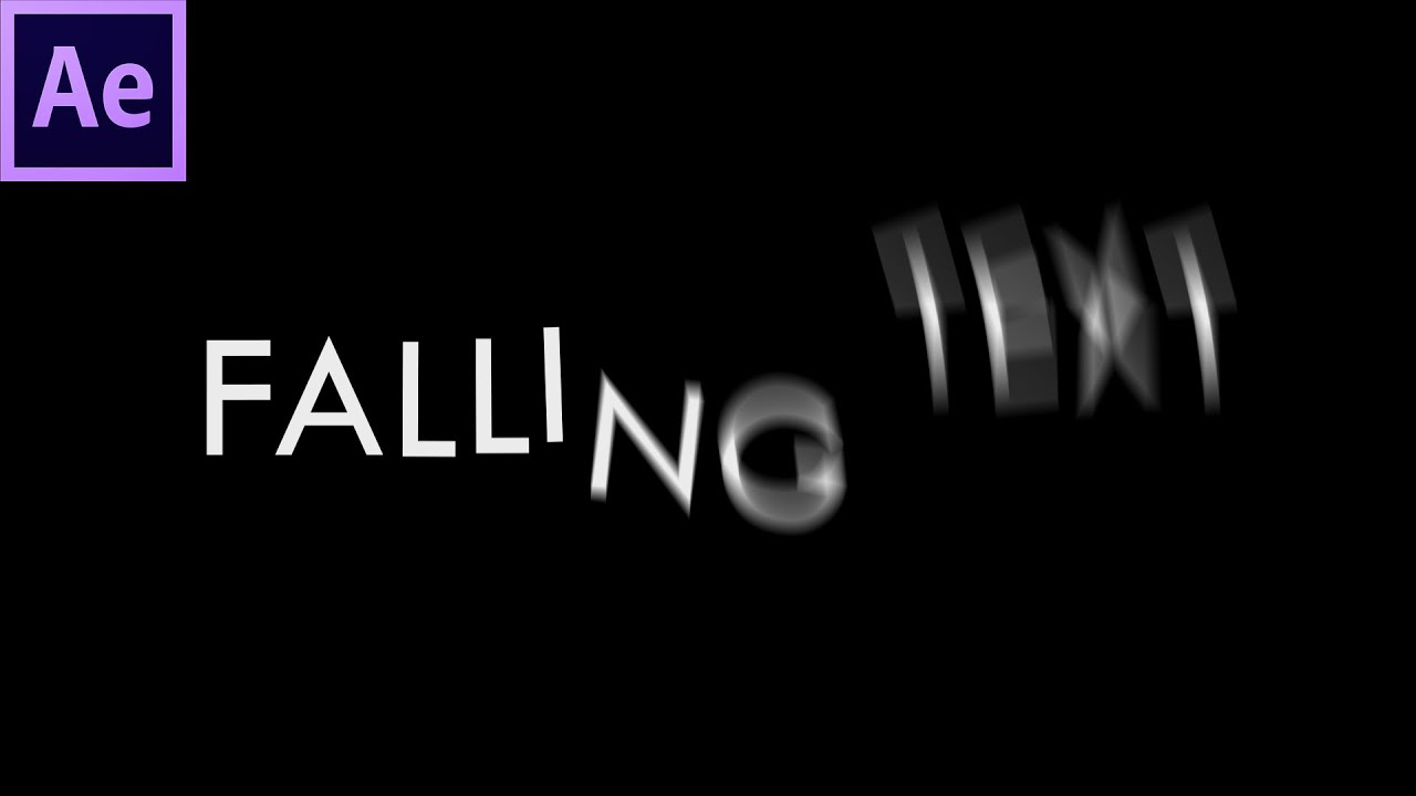 Kinetic typography 2 - falling text expression in After Effects - 147