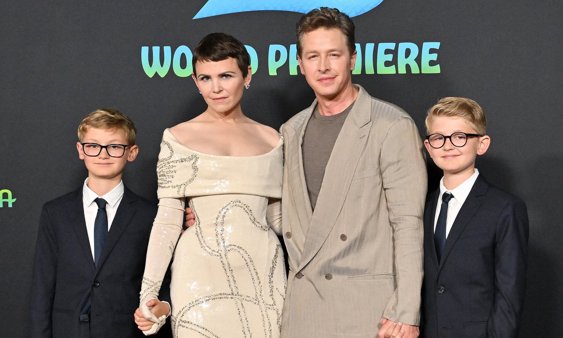 Ginnifer Goodwin and husband Josh Dallas take sons on carpet