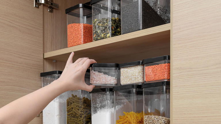 Martha Stewart's Clever Pantry Clutter Solution Uses Shelving In The ...