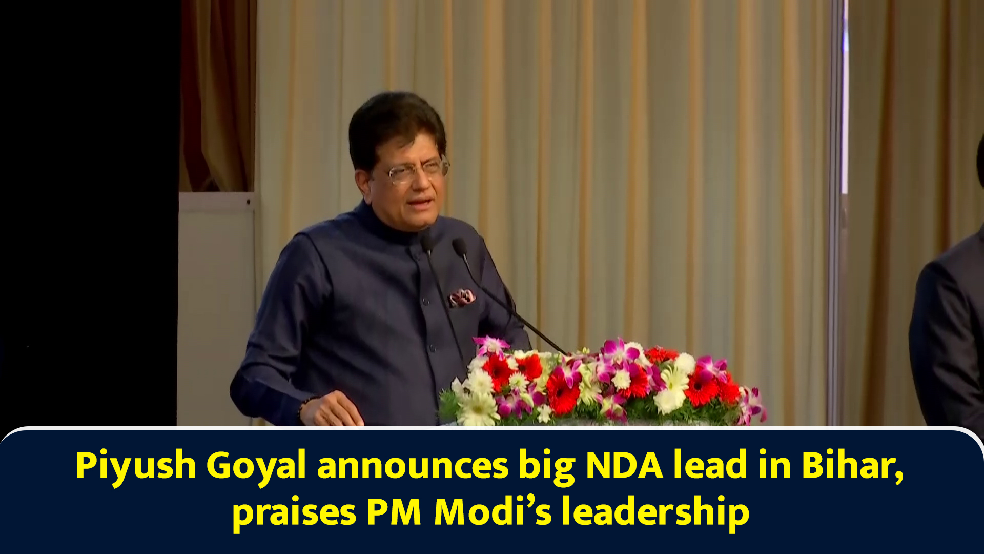 Piyush Goyal announces big NDA lead in Bihar, praises PM Modi’s leadership