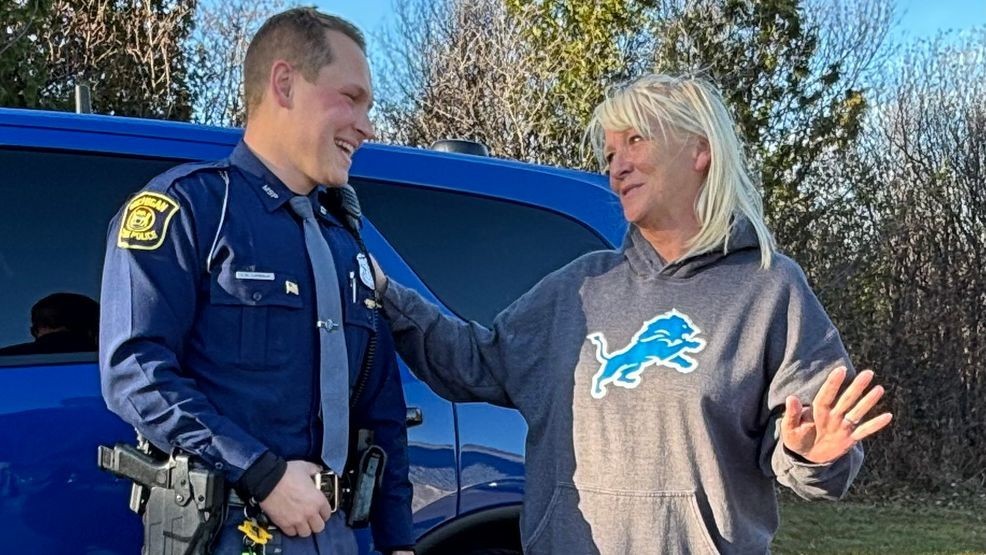 Michigan trooper reunites with woman he saved from cardiac arrest