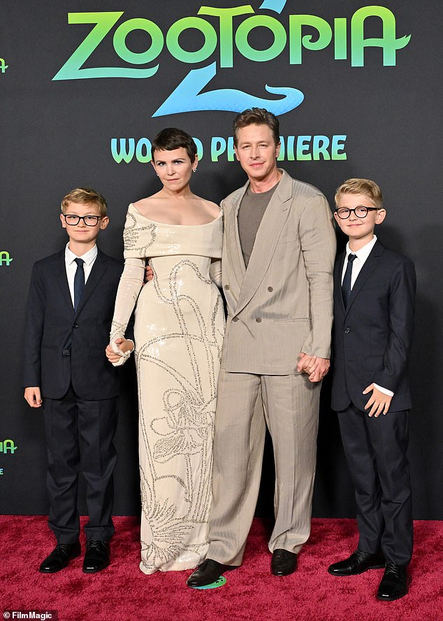 Ginnifer Goodwin and husband Josh Dallas take sons on carpet