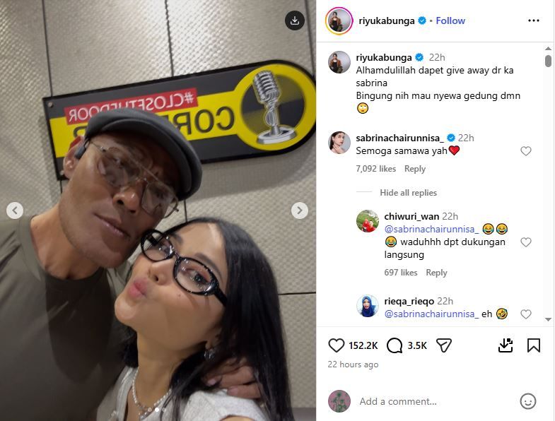 Riyuka Bunga Pamer Foto Bareng Deddy Corbuzier, Sabrina Chairunnisa Justru Doakan Berjodoh ...