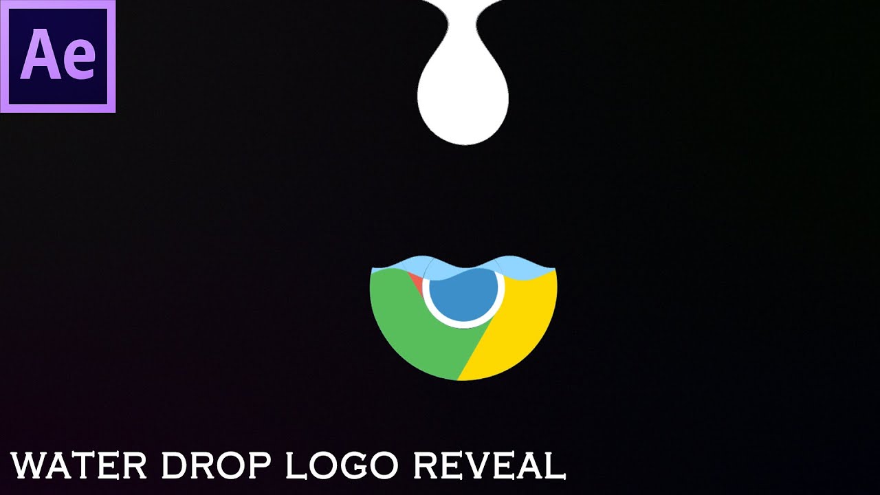 After Effects tutorial - Create water drop logo reveal - 125